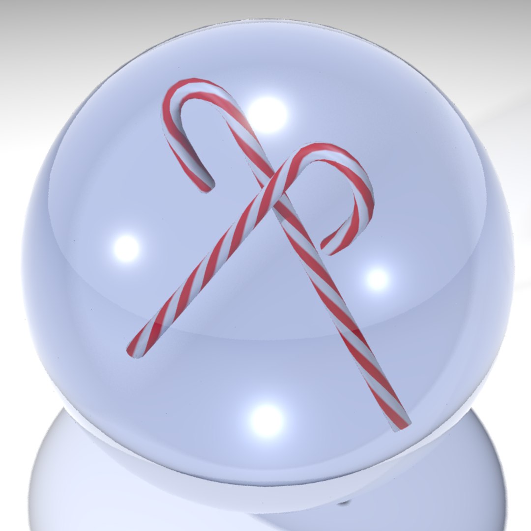 Marble Candy Canes 3d Model