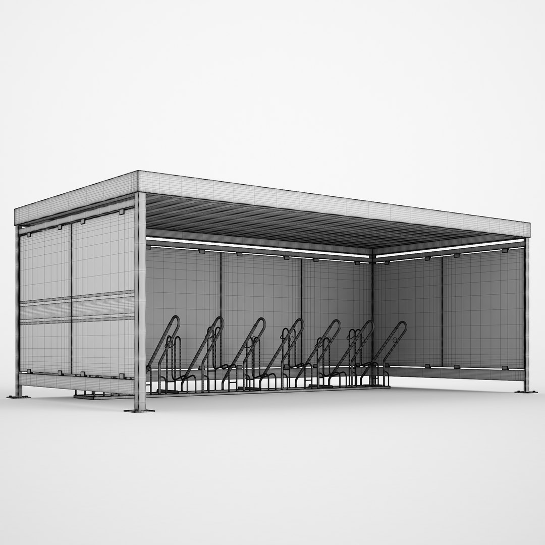 3D Bicycle Parking Rack 05 Model - TurboSquid 2163859