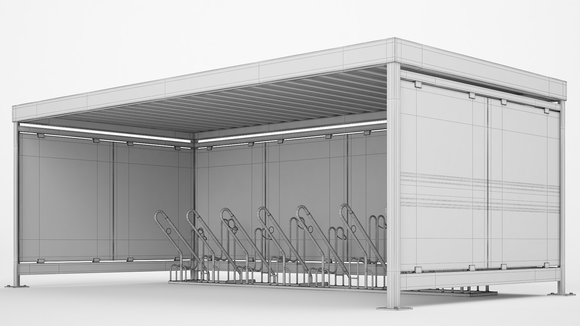 3D Bicycle Parking Rack 05 Model - TurboSquid 2163859