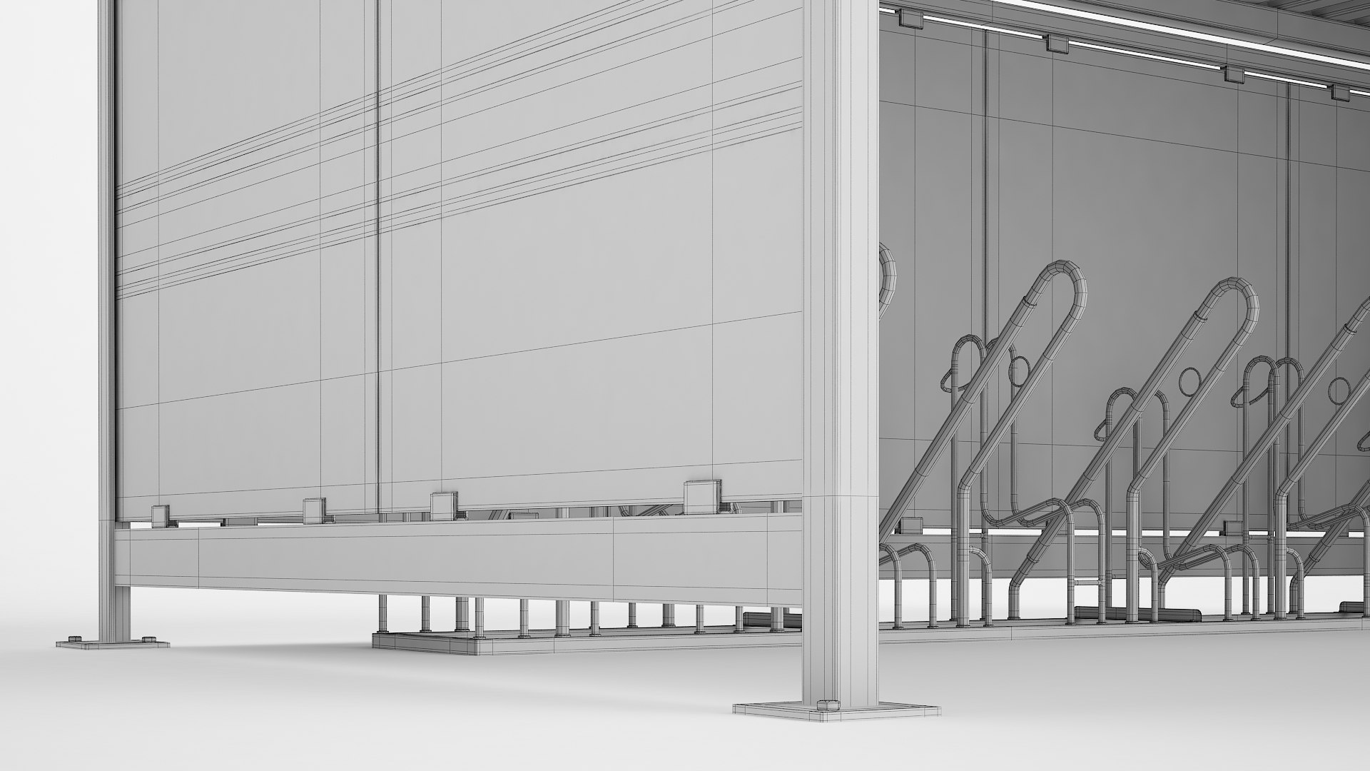 3D Bicycle Parking Rack 05 Model - TurboSquid 2163859