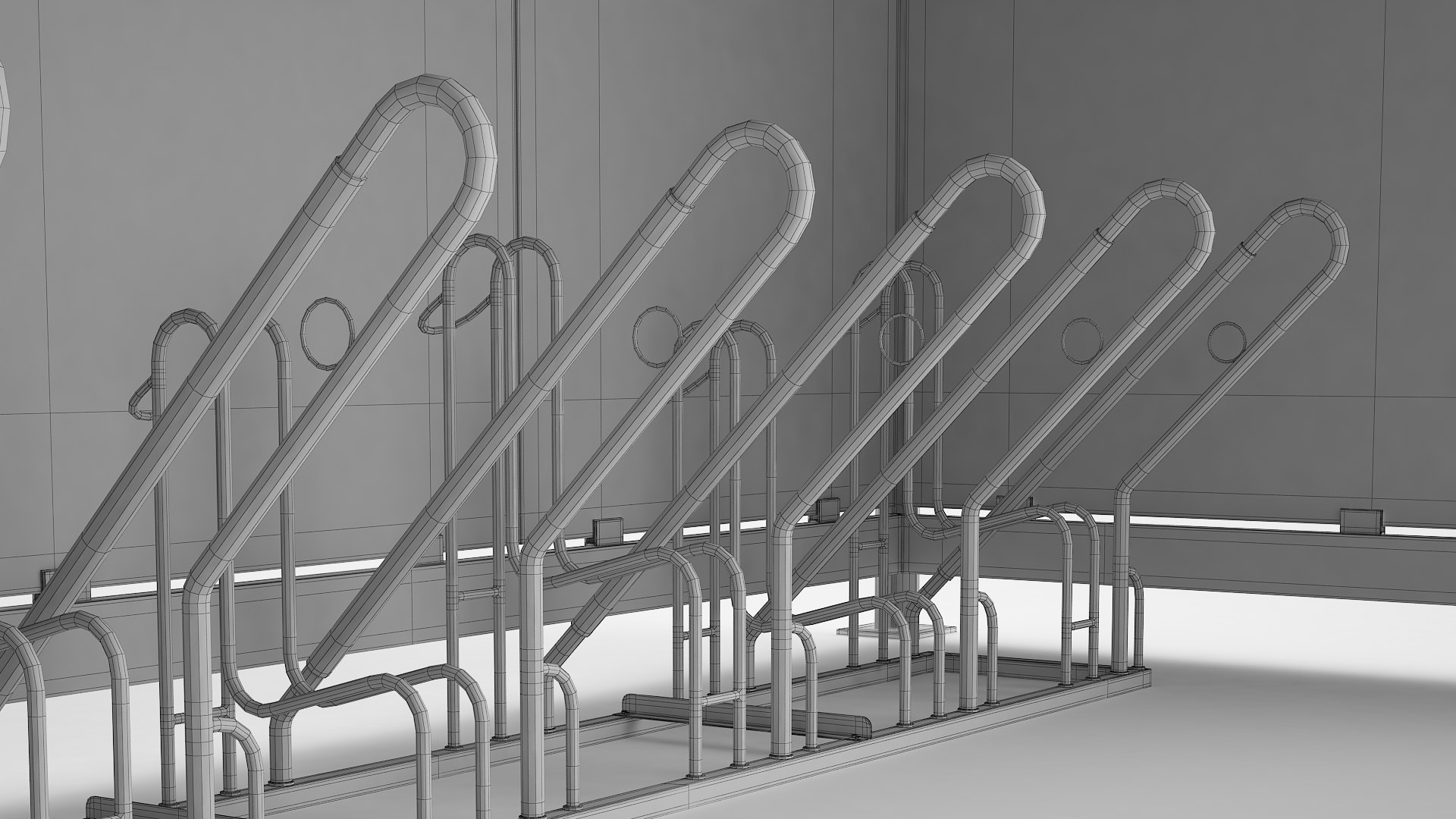 3D Bicycle Parking Rack 05 Model - TurboSquid 2163859
