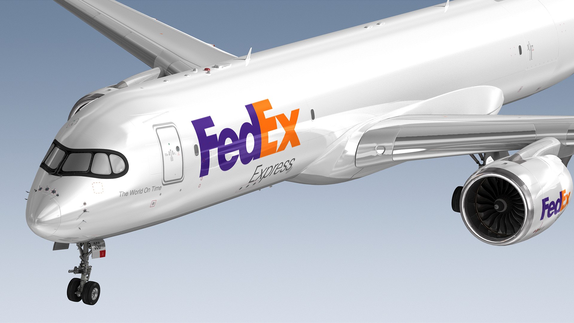 Airbus A350F FedEx 3D Model - TurboSquid 2391277