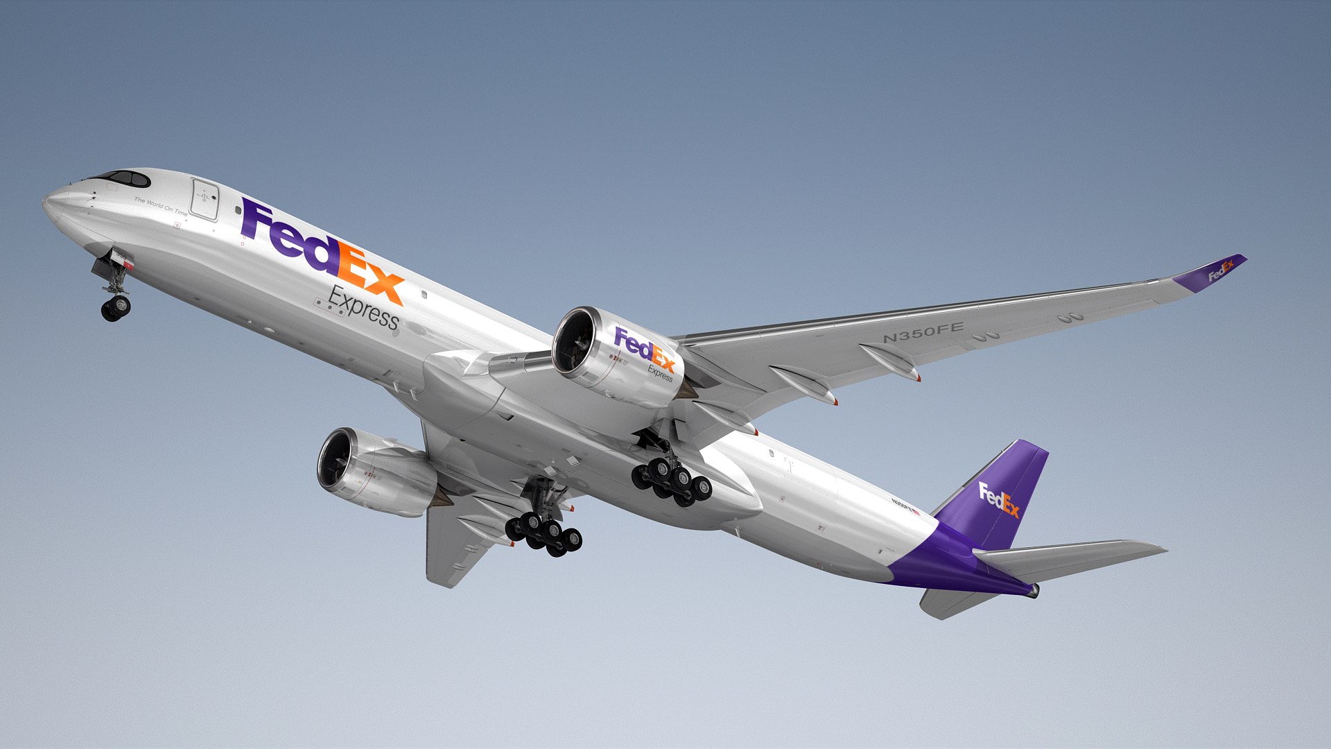 Airbus A350F FedEx 3D Model - TurboSquid 2391277