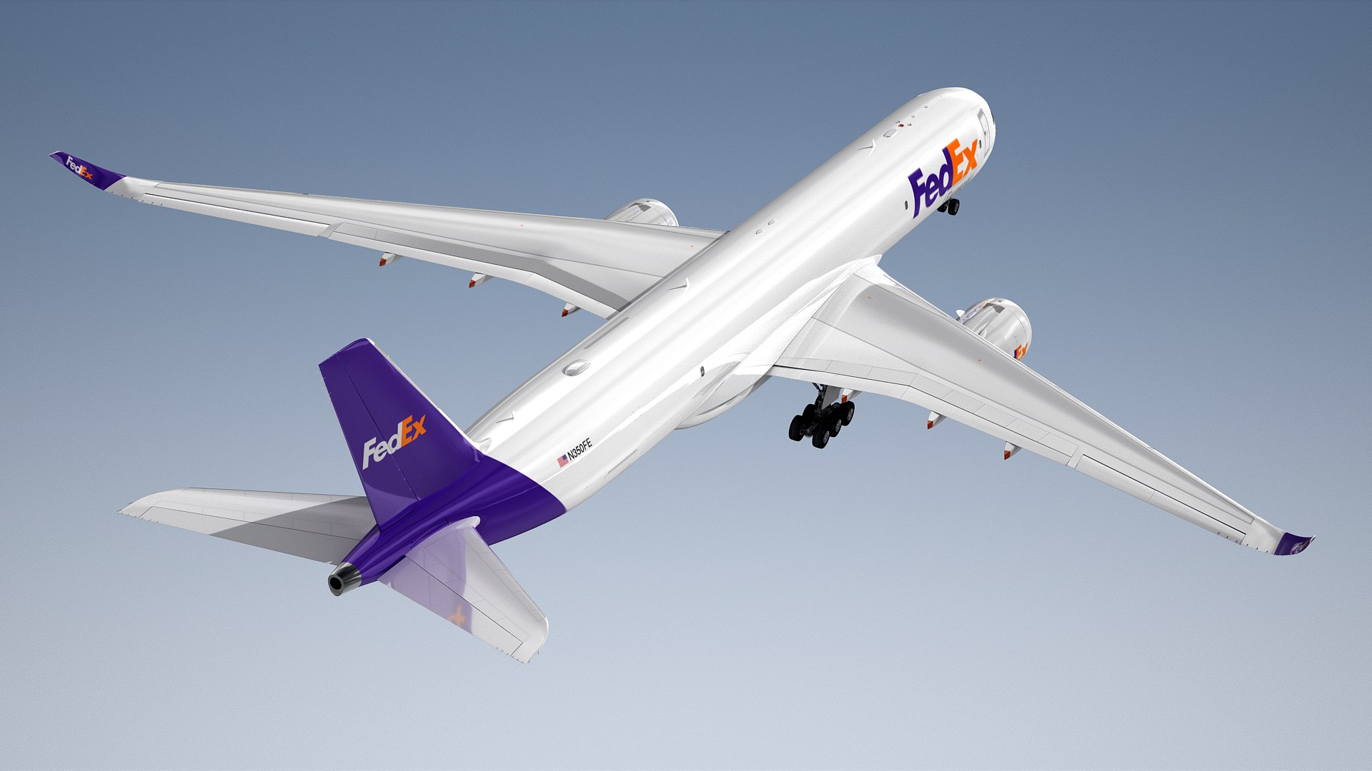 Airbus A350F FedEx 3D Model - TurboSquid 2391277