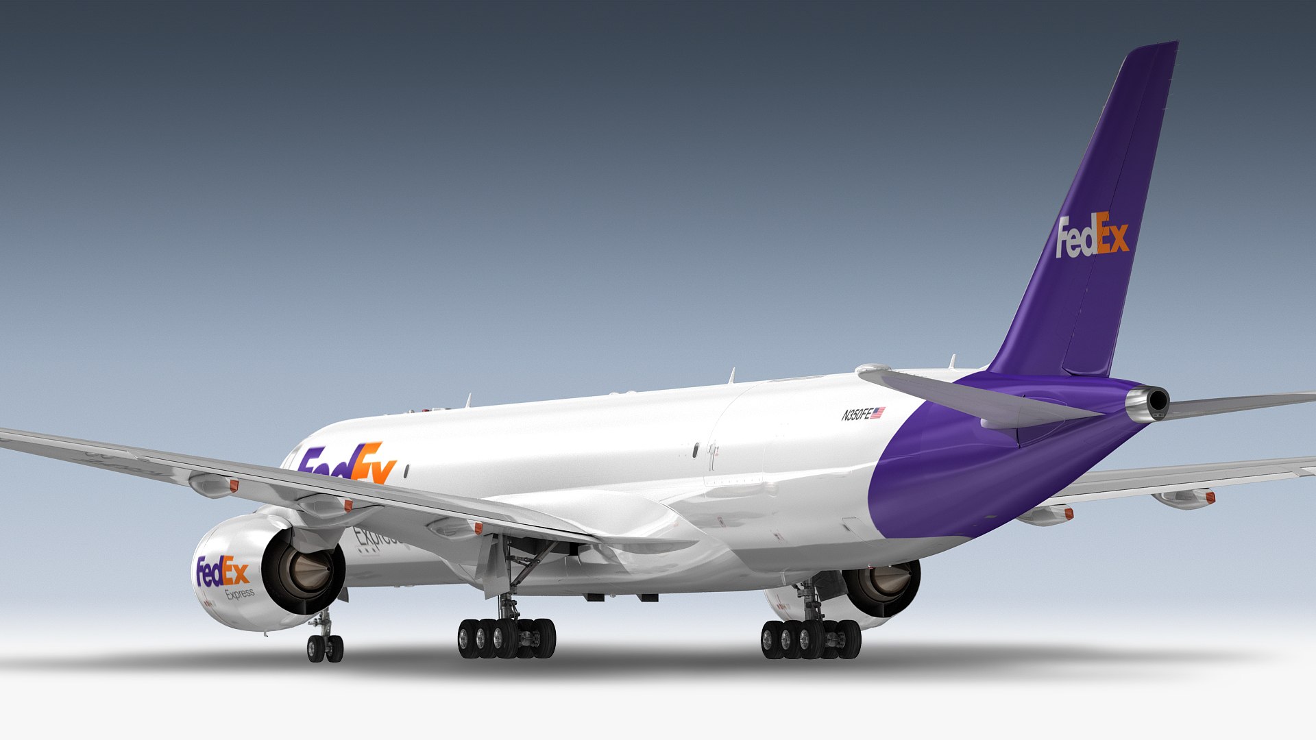 Airbus A350F FedEx 3D Model - TurboSquid 2391277