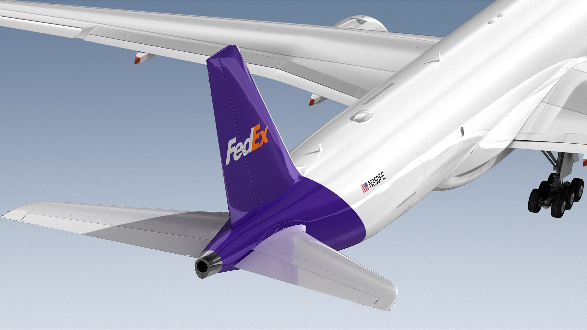 Airbus A350F FedEx 3D Model - TurboSquid 2391277