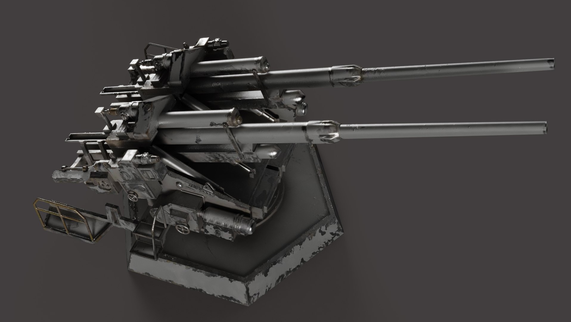 12-8 Cm Flak Model - TurboSquid 2219599