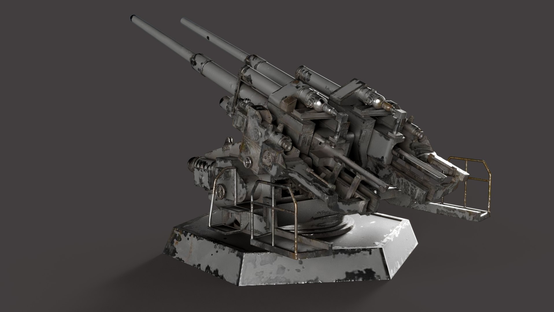 12-8 Cm Flak Model - TurboSquid 2219599
