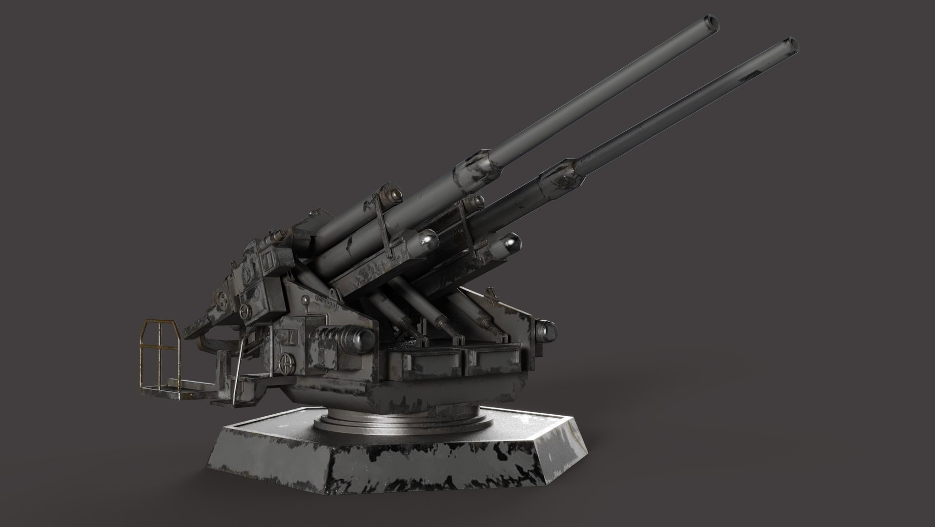 12-8 Cm Flak Model - TurboSquid 2219599