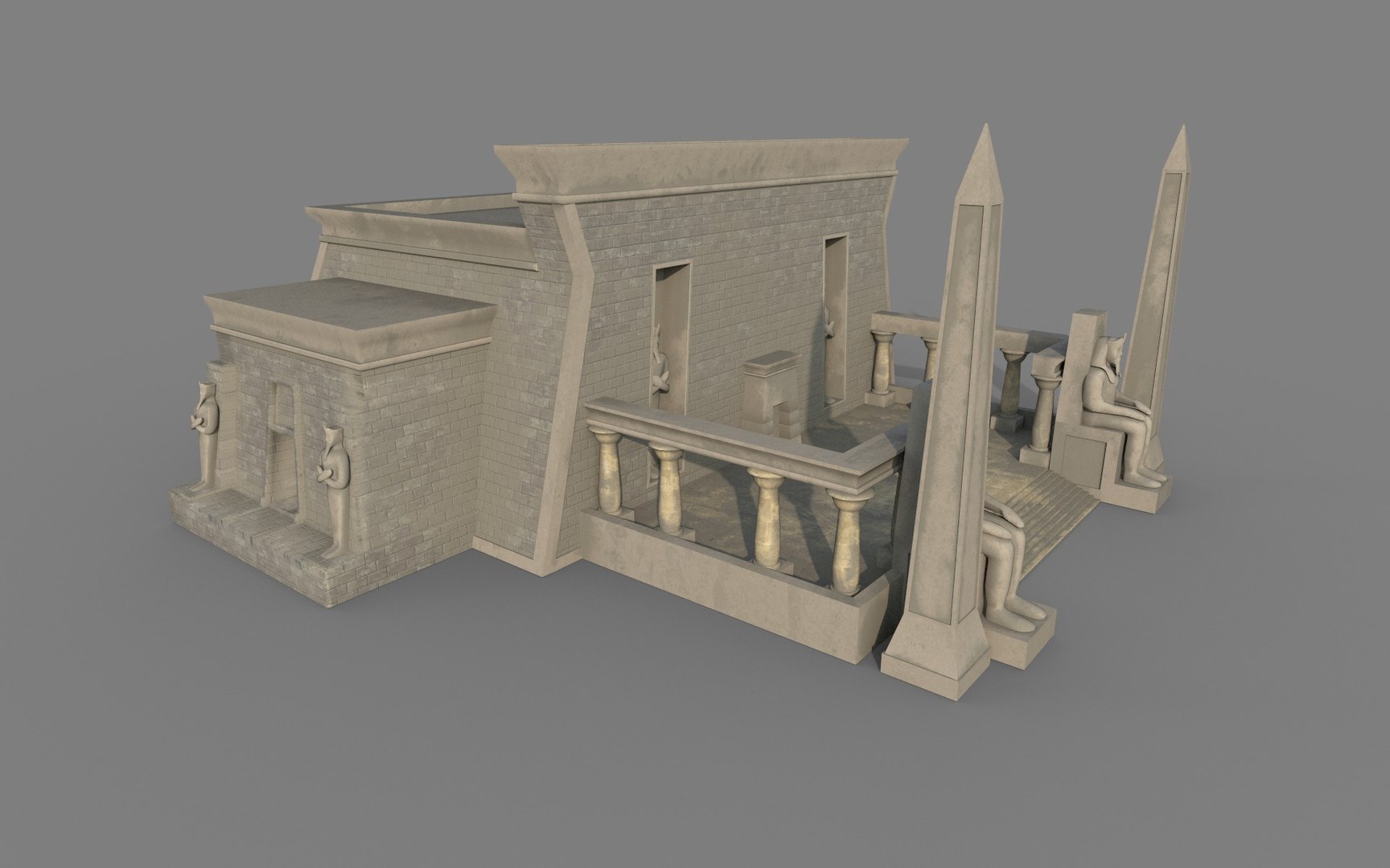 Egypt Temple 3D Model - TurboSquid 1617425