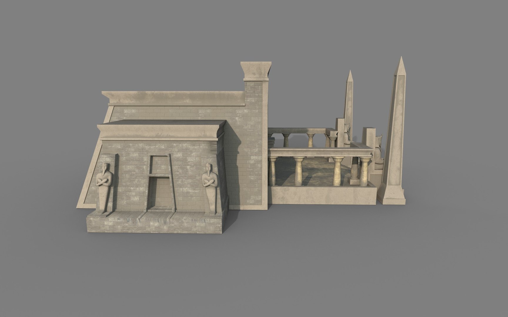 Egypt Temple 3D Model - TurboSquid 1617425