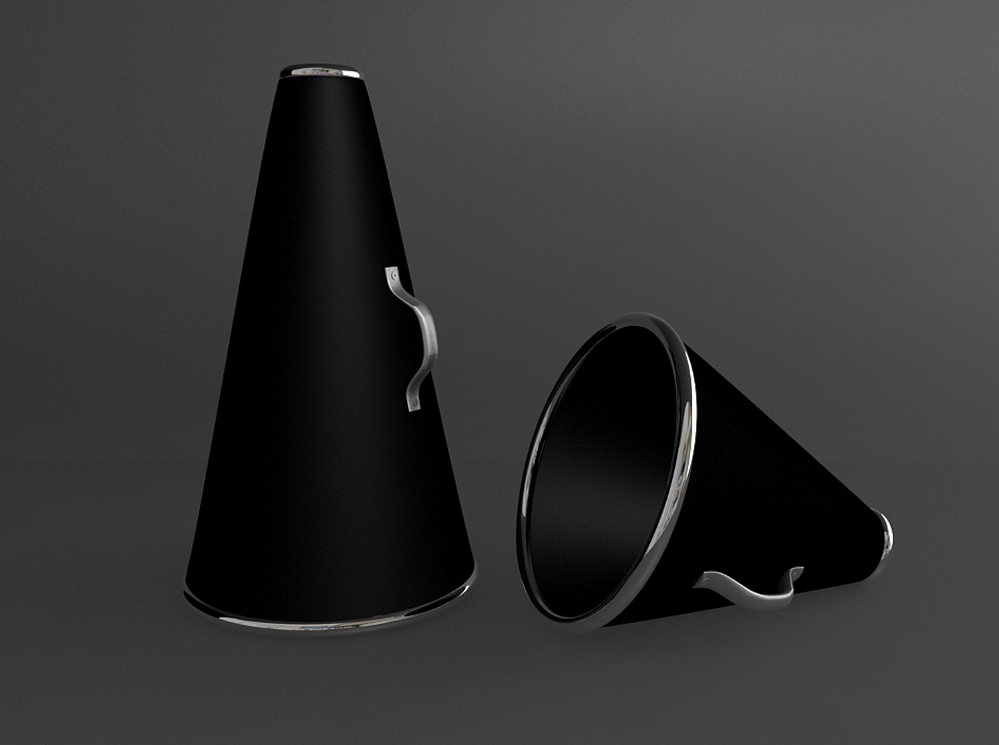 3d model of director bullhorn horn