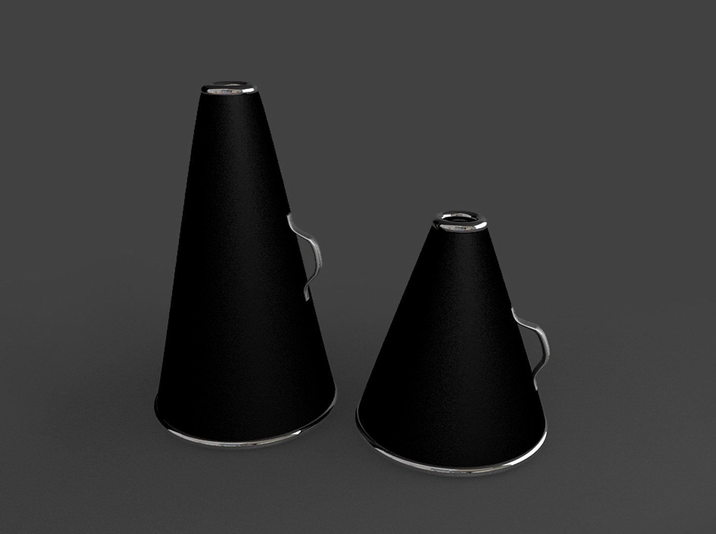 3d model of director bullhorn horn