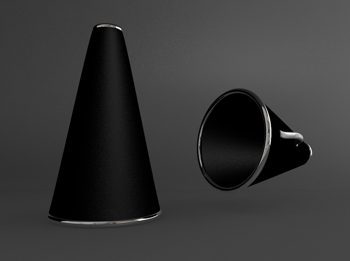 3d model of director bullhorn horn