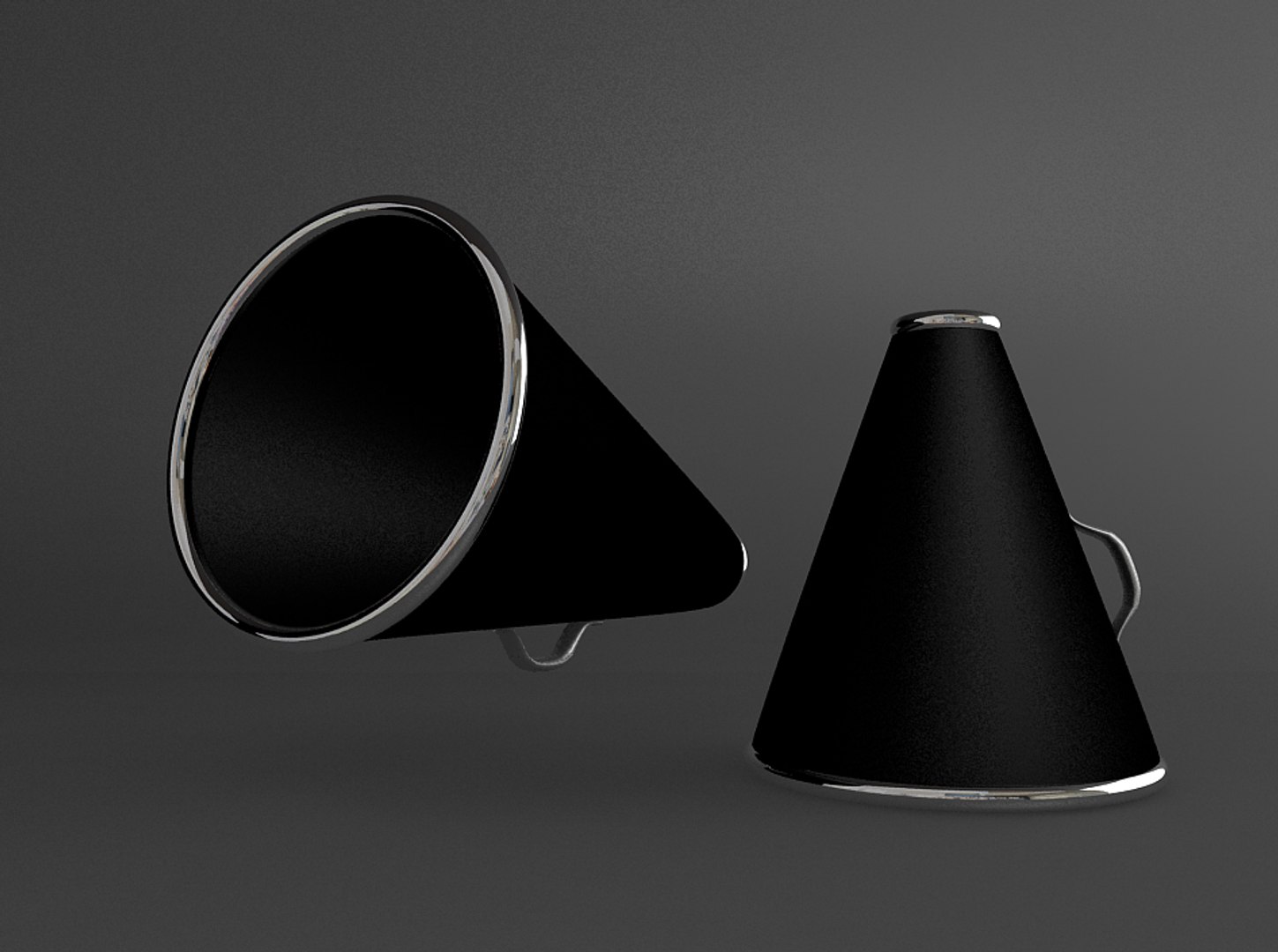 3d model of director bullhorn horn