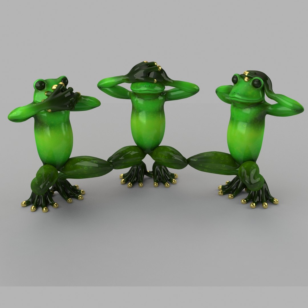 Statuette Frog 3d 3ds
