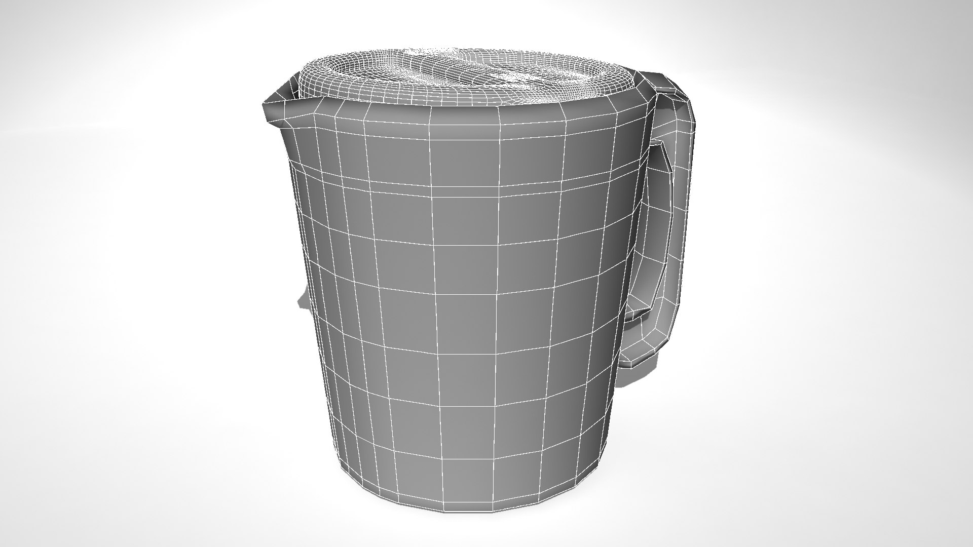 3d plastic water pitcher model