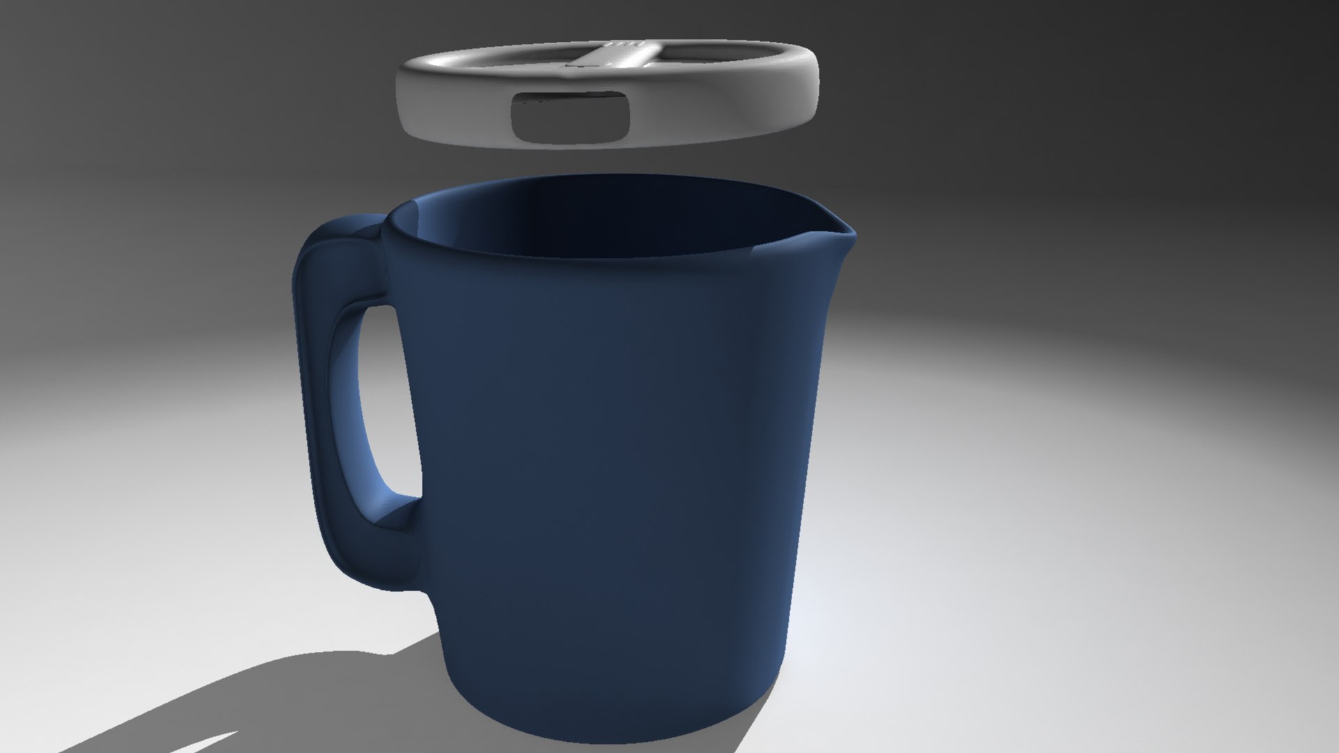 3d plastic water pitcher model