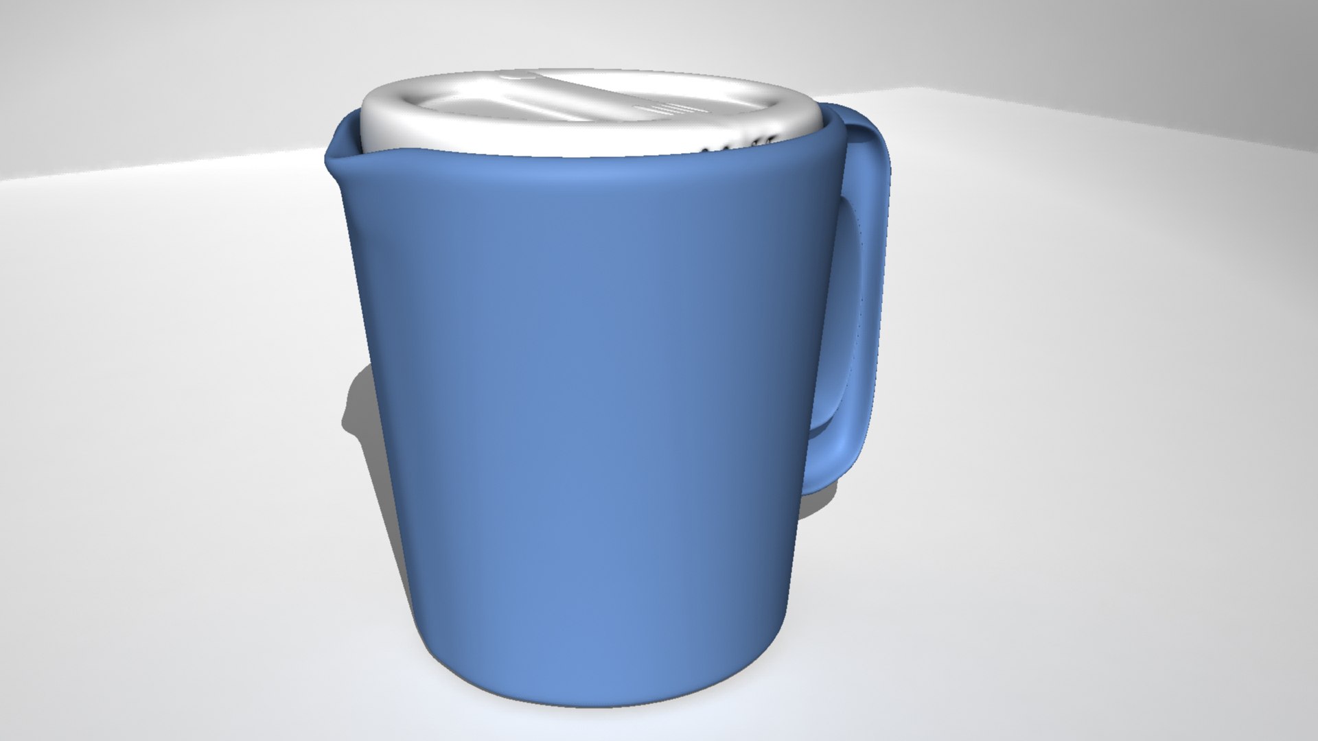 3d plastic water pitcher model