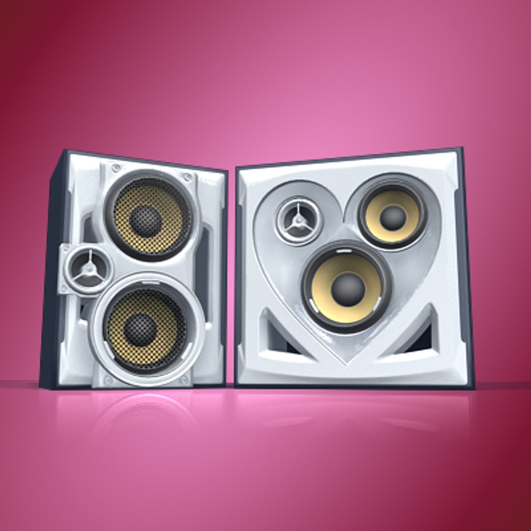 3d model stereo speakers