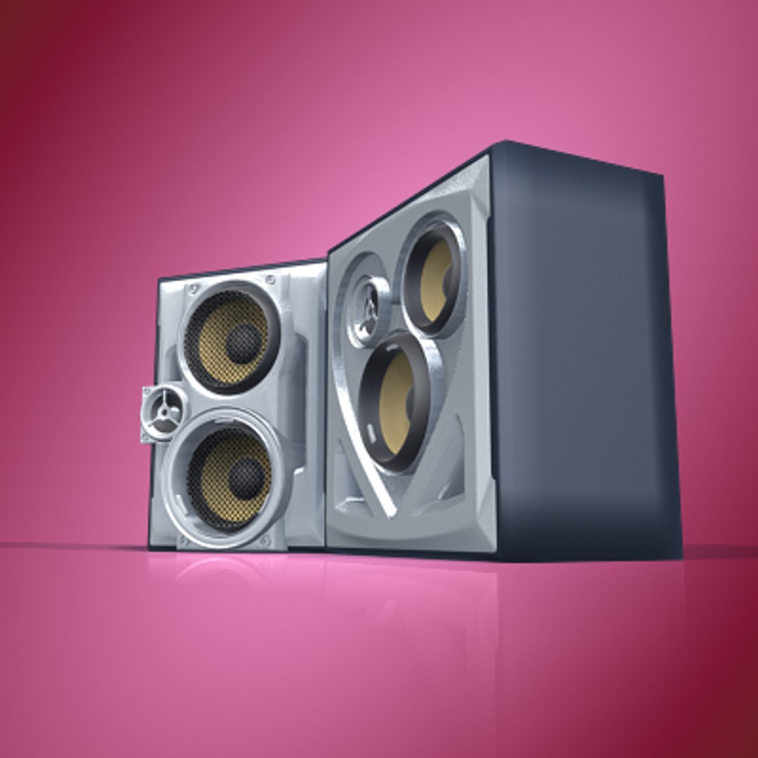3d model stereo speakers