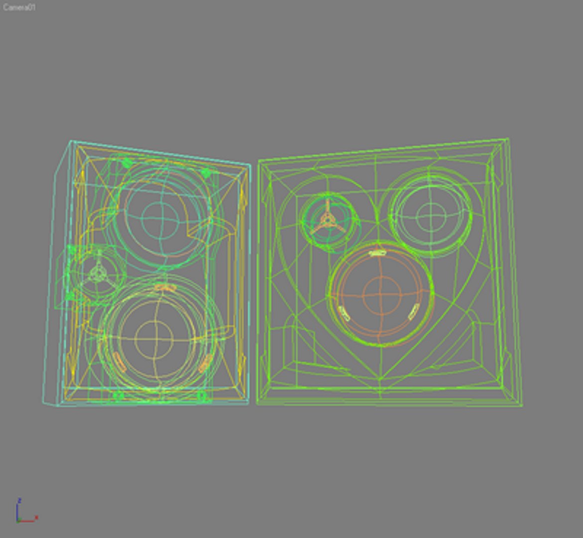 3d model stereo speakers