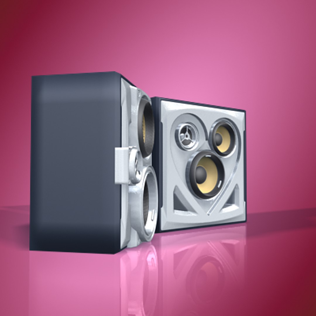 3d model stereo speakers