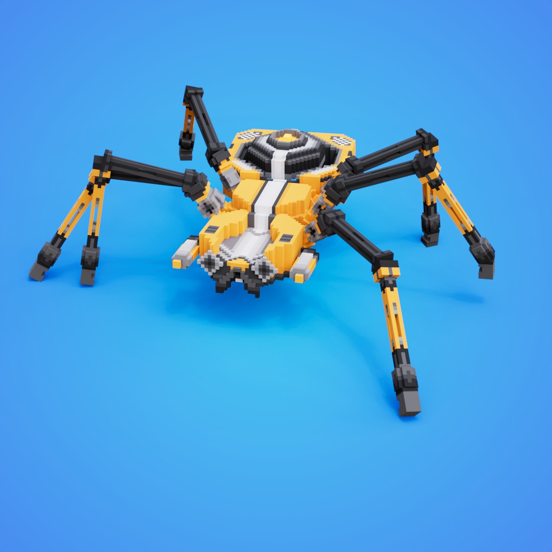 Spider-Mecha Bot Voxel Model Low-poly 3D Model 3D Model - TurboSquid ...