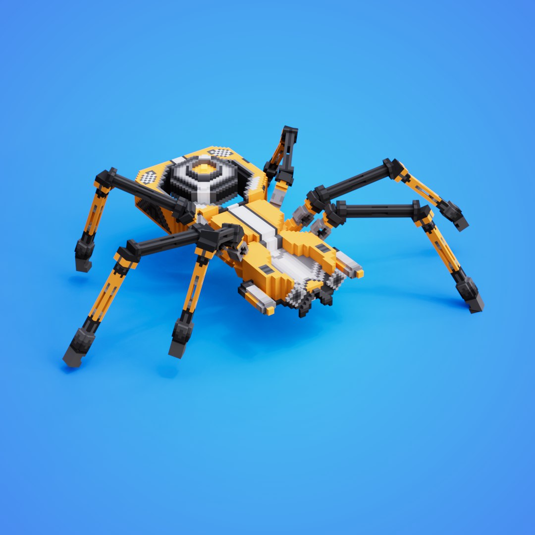 Spider-Mecha Bot Voxel Model Low-poly 3D Model 3D Model - TurboSquid ...