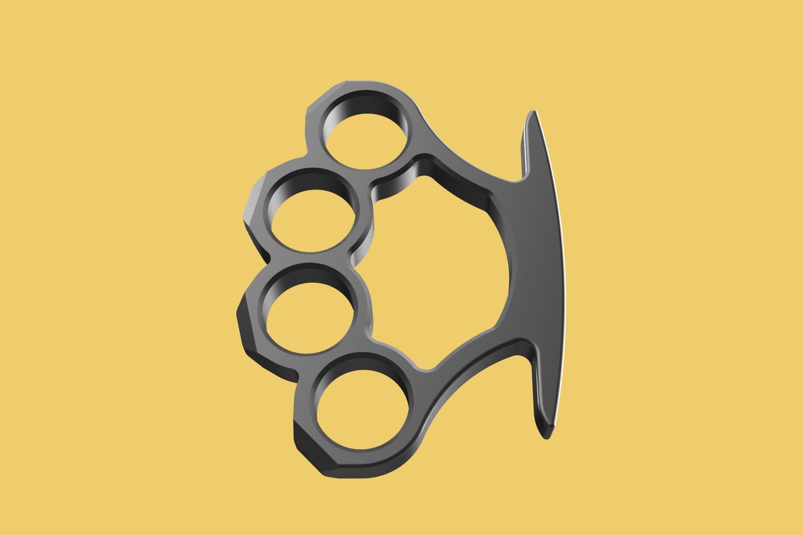 HAND KNUCKLE DUSTER SELF DEFENSE BRASS KNUCKLES FIST LOAD GRIP 3D Model ...