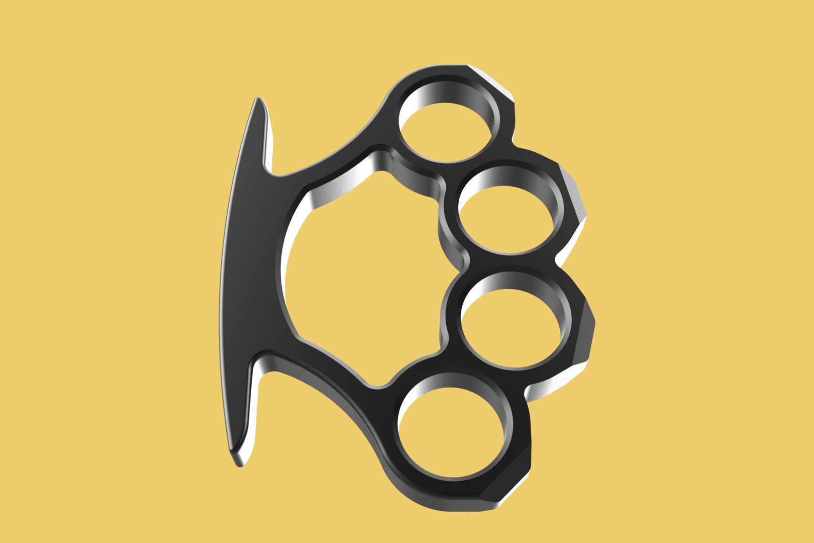 HAND KNUCKLE DUSTER SELF DEFENSE BRASS KNUCKLES FIST LOAD GRIP 3D Model ...