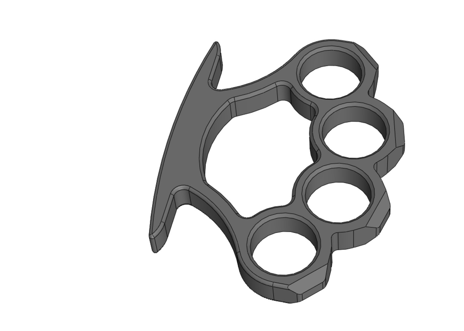 HAND KNUCKLE DUSTER SELF DEFENSE BRASS KNUCKLES FIST LOAD GRIP 3D Model ...