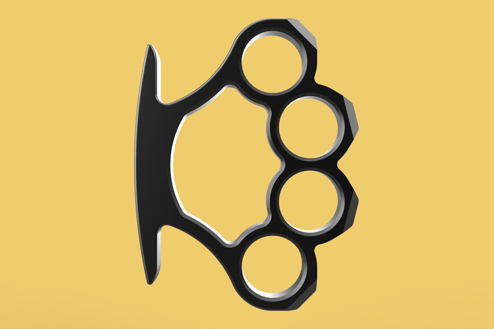 HAND KNUCKLE DUSTER SELF DEFENSE BRASS KNUCKLES FIST LOAD GRIP 3D Model ...