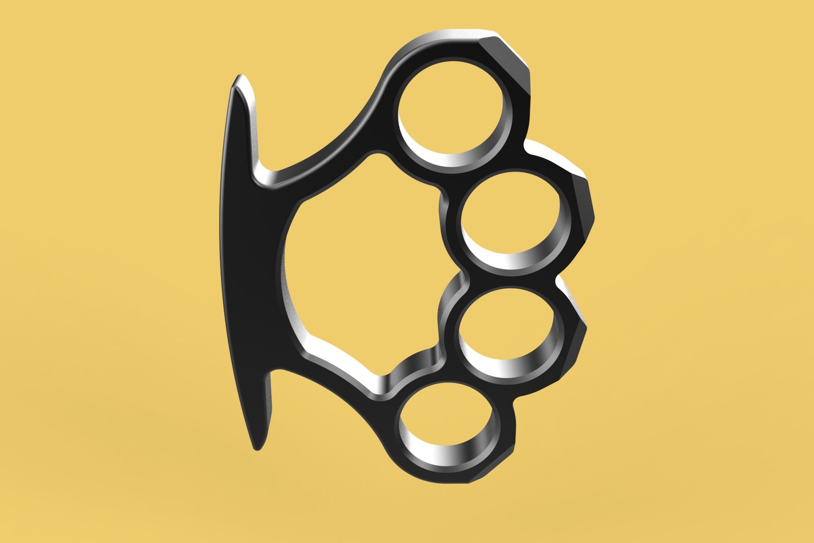 HAND KNUCKLE DUSTER SELF DEFENSE BRASS KNUCKLES FIST LOAD GRIP 3D Model ...