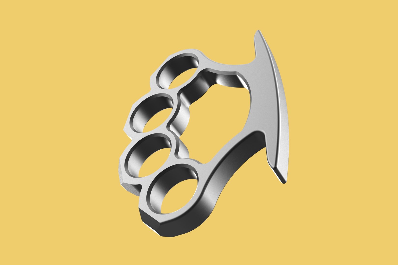 HAND KNUCKLE DUSTER SELF DEFENSE BRASS KNUCKLES FIST LOAD GRIP 3D Model ...