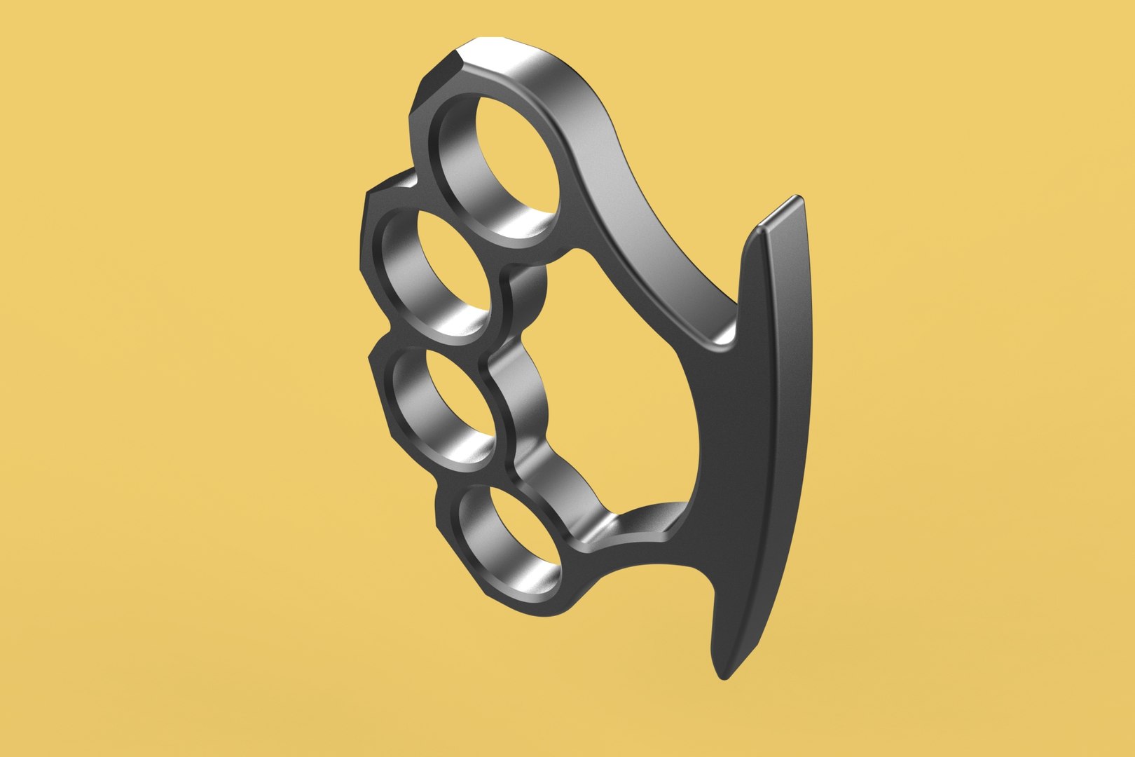 HAND KNUCKLE DUSTER SELF DEFENSE BRASS KNUCKLES FIST LOAD GRIP 3D Model ...