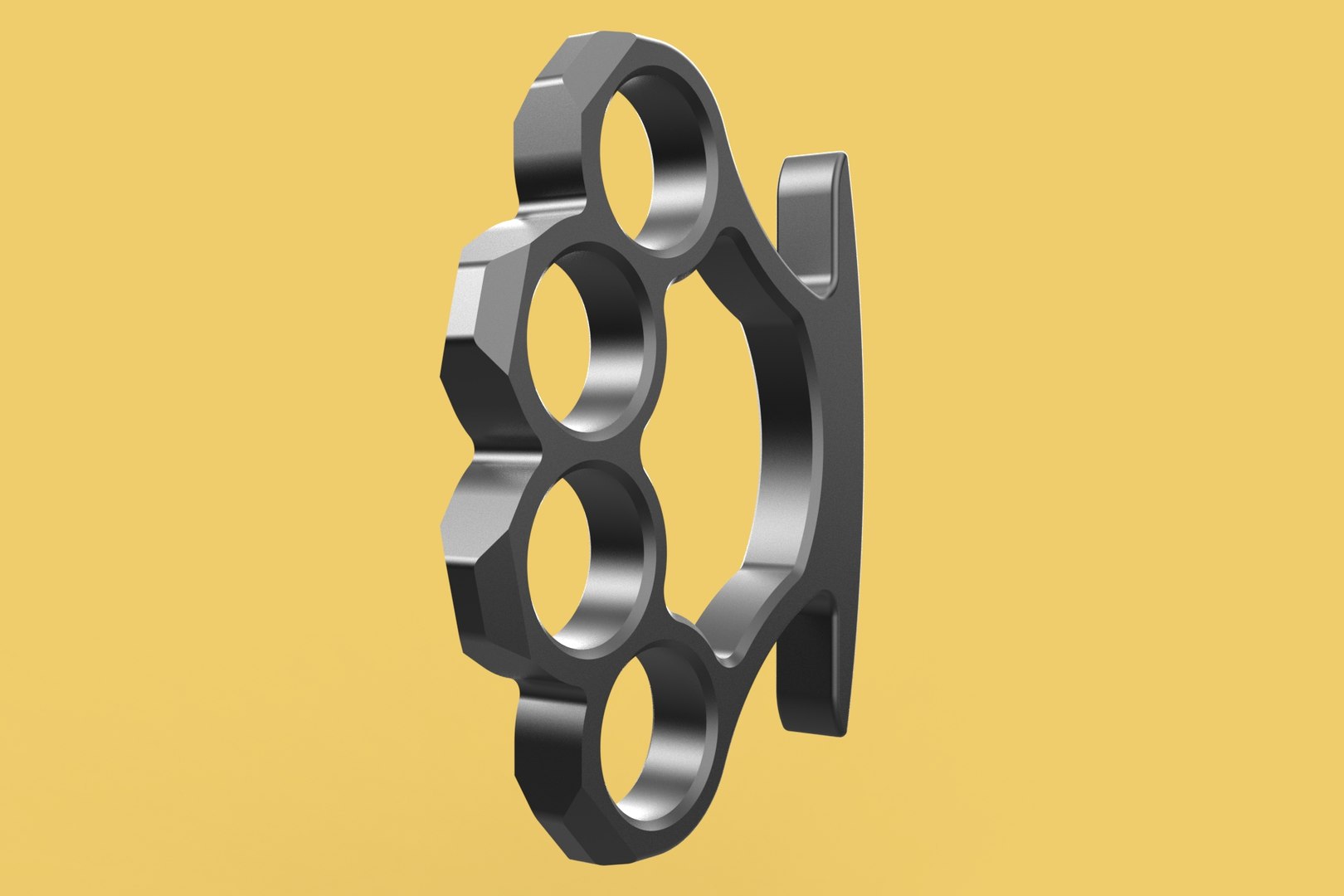 HAND KNUCKLE DUSTER SELF DEFENSE BRASS KNUCKLES FIST LOAD GRIP 3D Model ...
