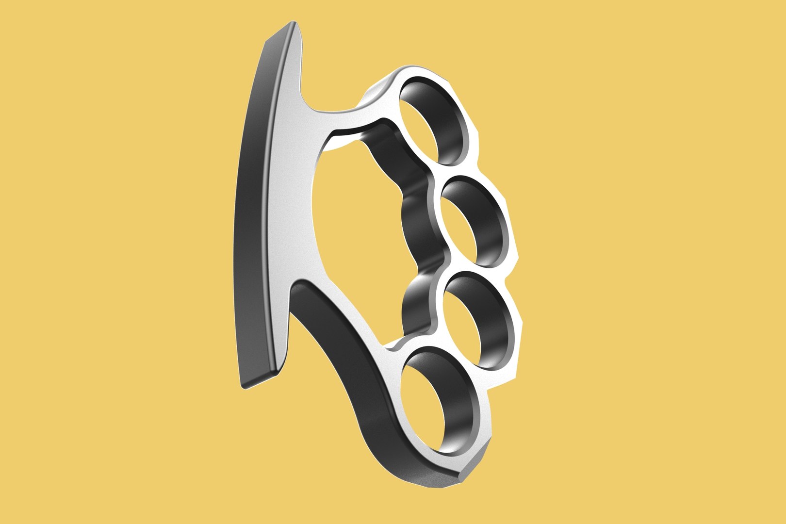 HAND KNUCKLE DUSTER SELF DEFENSE BRASS KNUCKLES FIST LOAD GRIP 3D Model ...