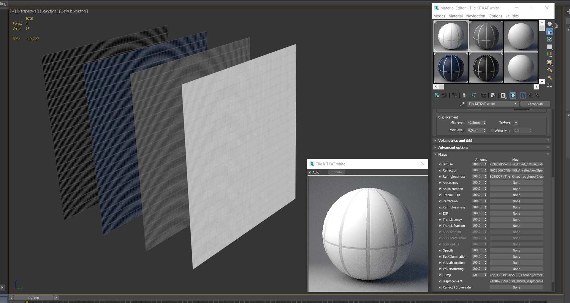 3D Model Kitkat Wall Tile - TurboSquid 1726488