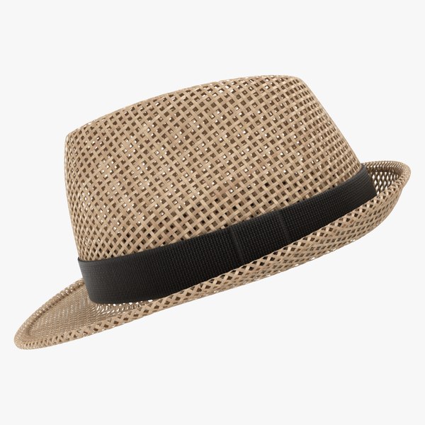 modelo 3d Trilby Straw Hat Color 2 - TurboSquid 1920383