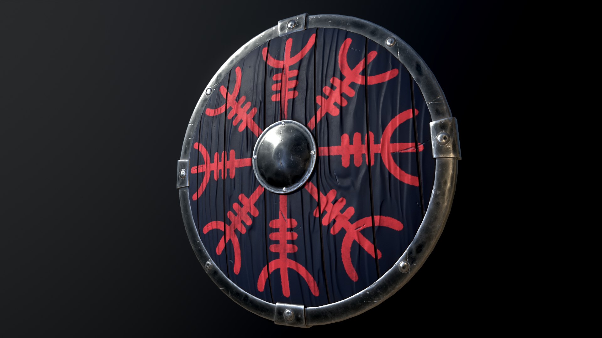 3D model Blue Viking Shield - TurboSquid 1739726