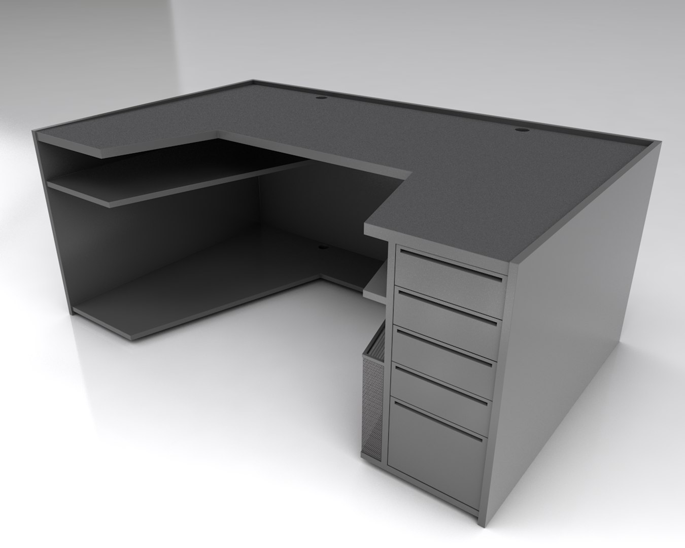 3D Modern Computer Desk - TurboSquid 1252319