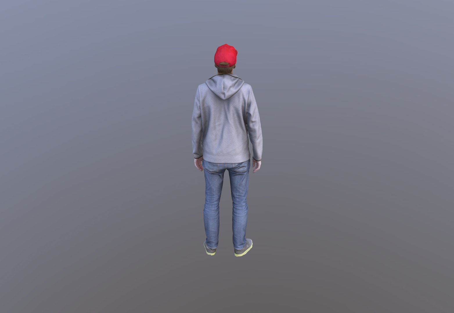 3D Man In Cap Standing Scann - TurboSquid 1812992