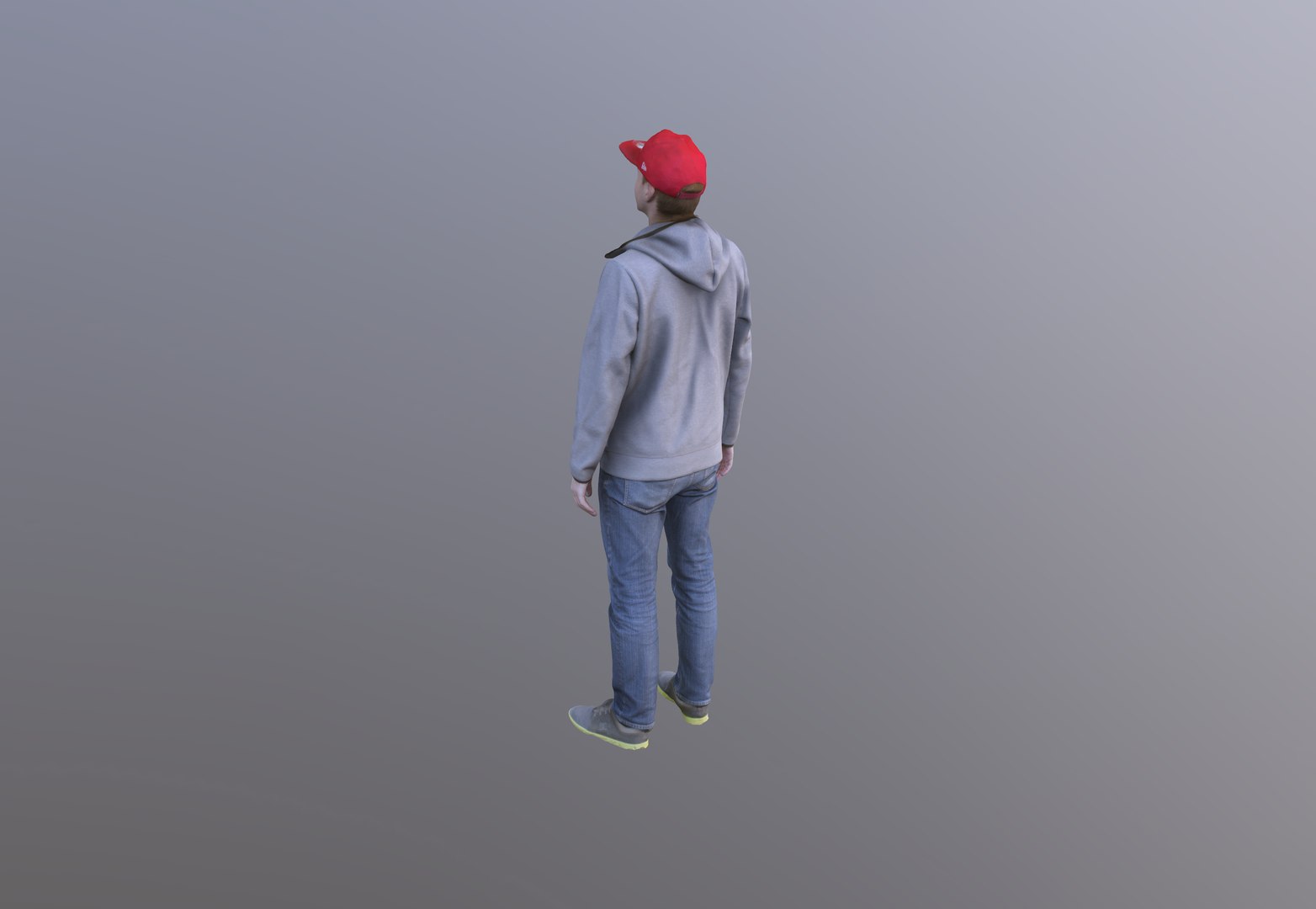 3D Man In Cap Standing Scann - TurboSquid 1812992