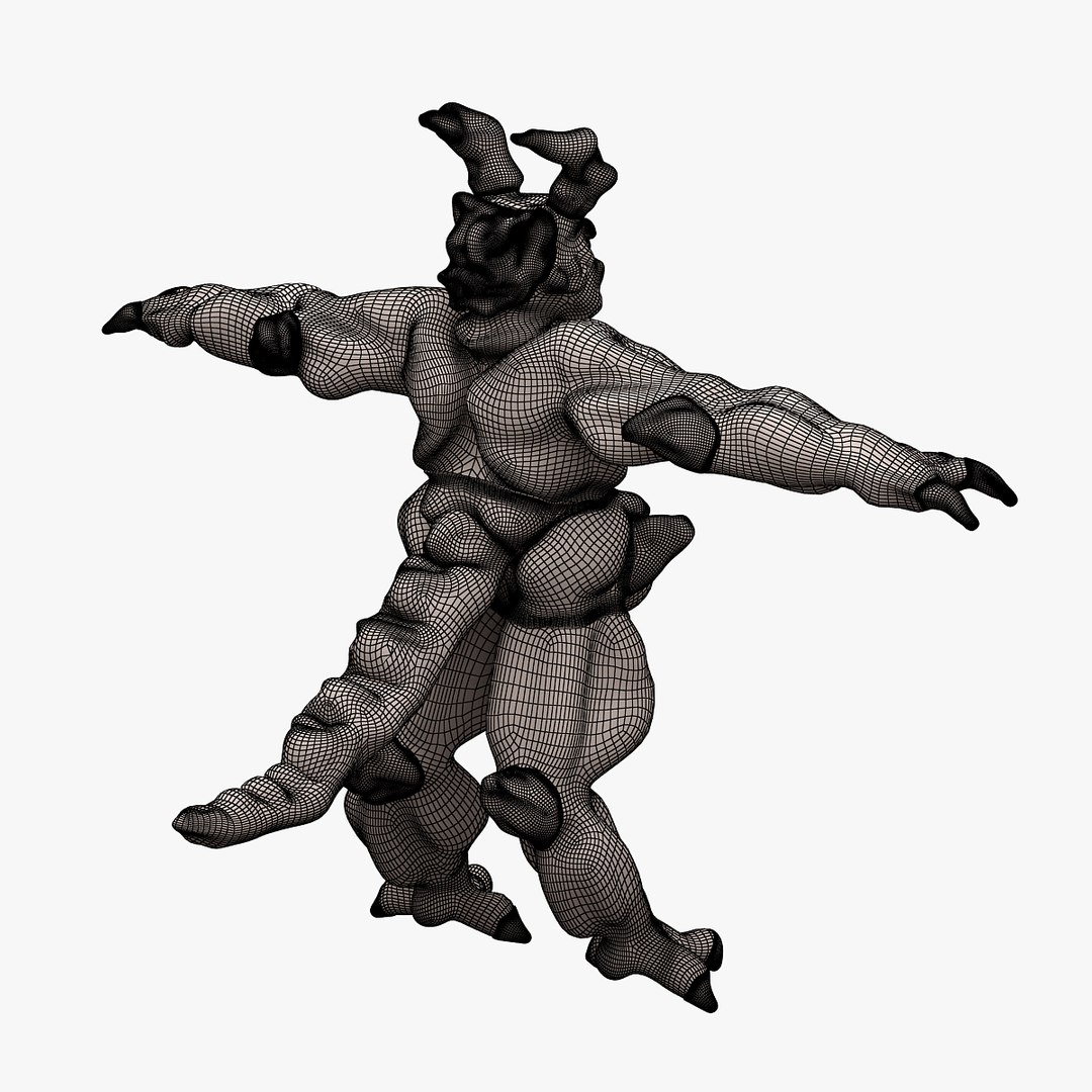 Monster T-pose Rigged 3d Max