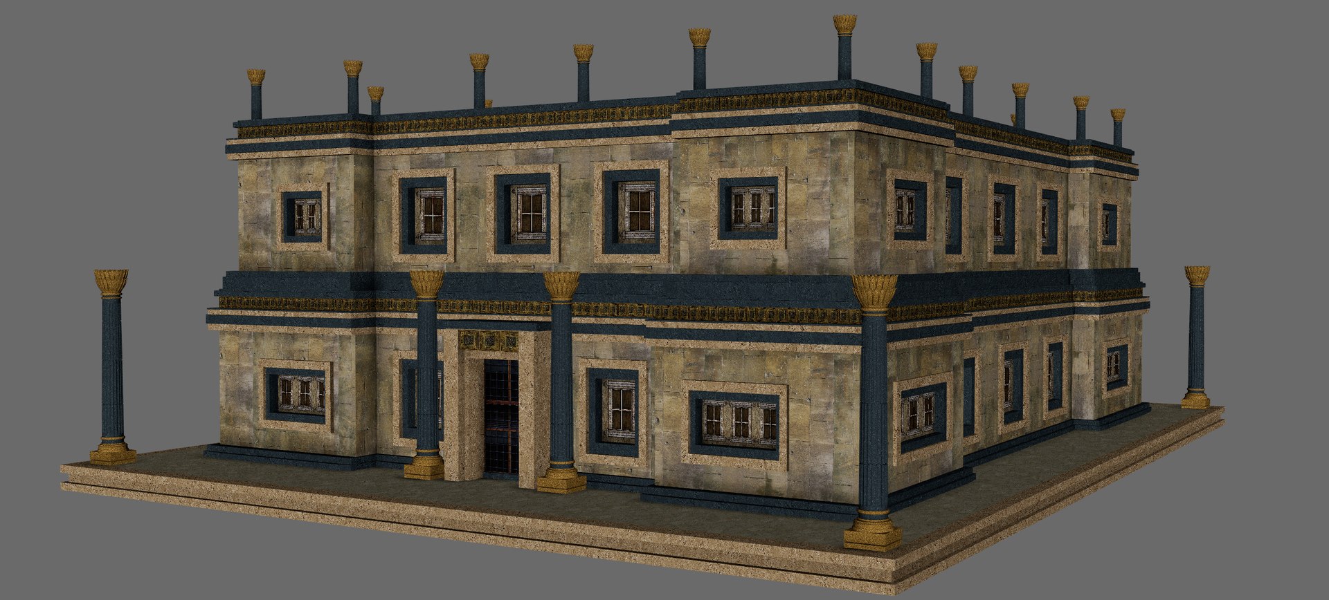 3D Ancient Persian Building V2 Model - TurboSquid 2249409
