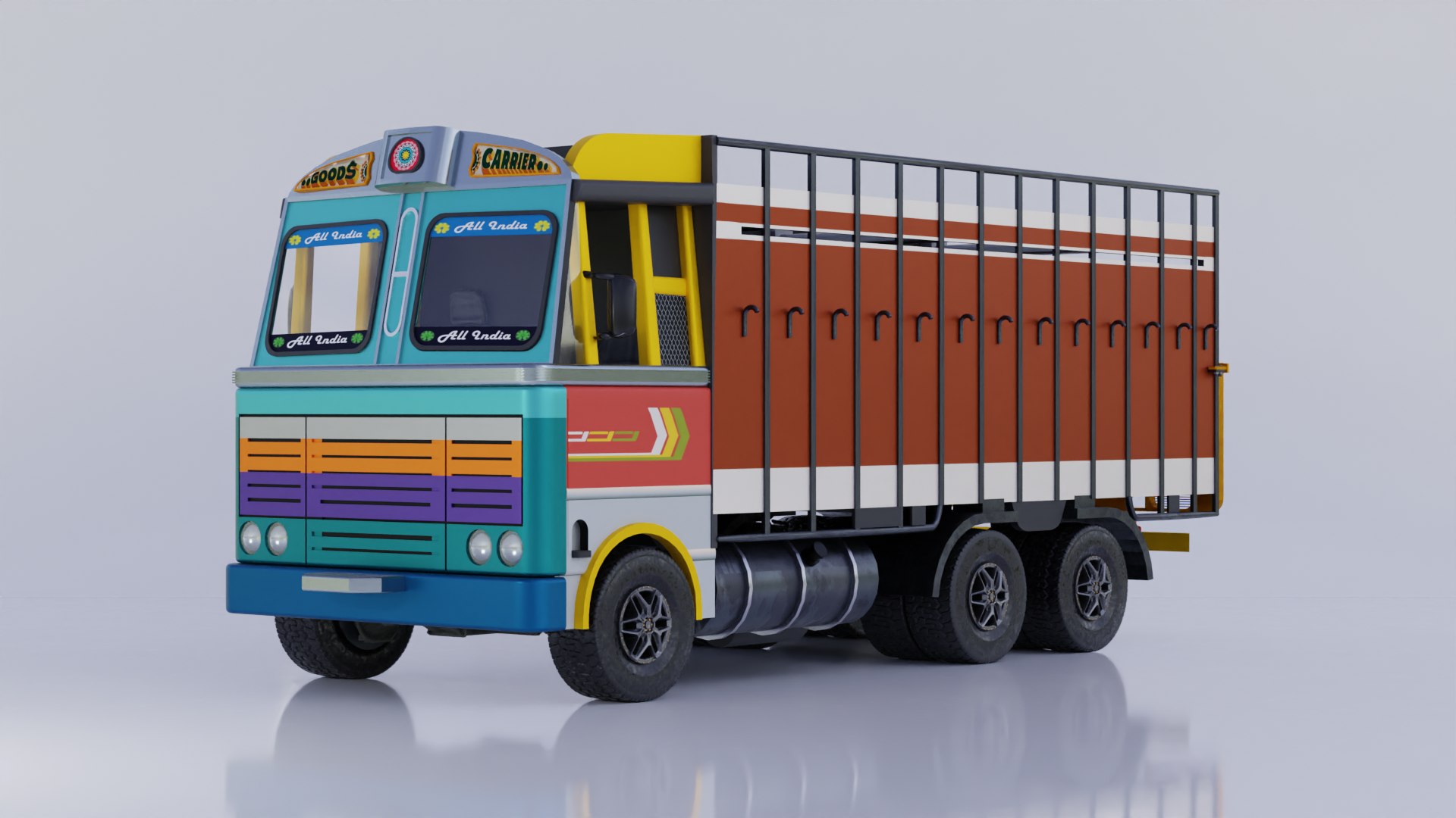 3D Indian Truck 3D Model - TurboSquid 2349495