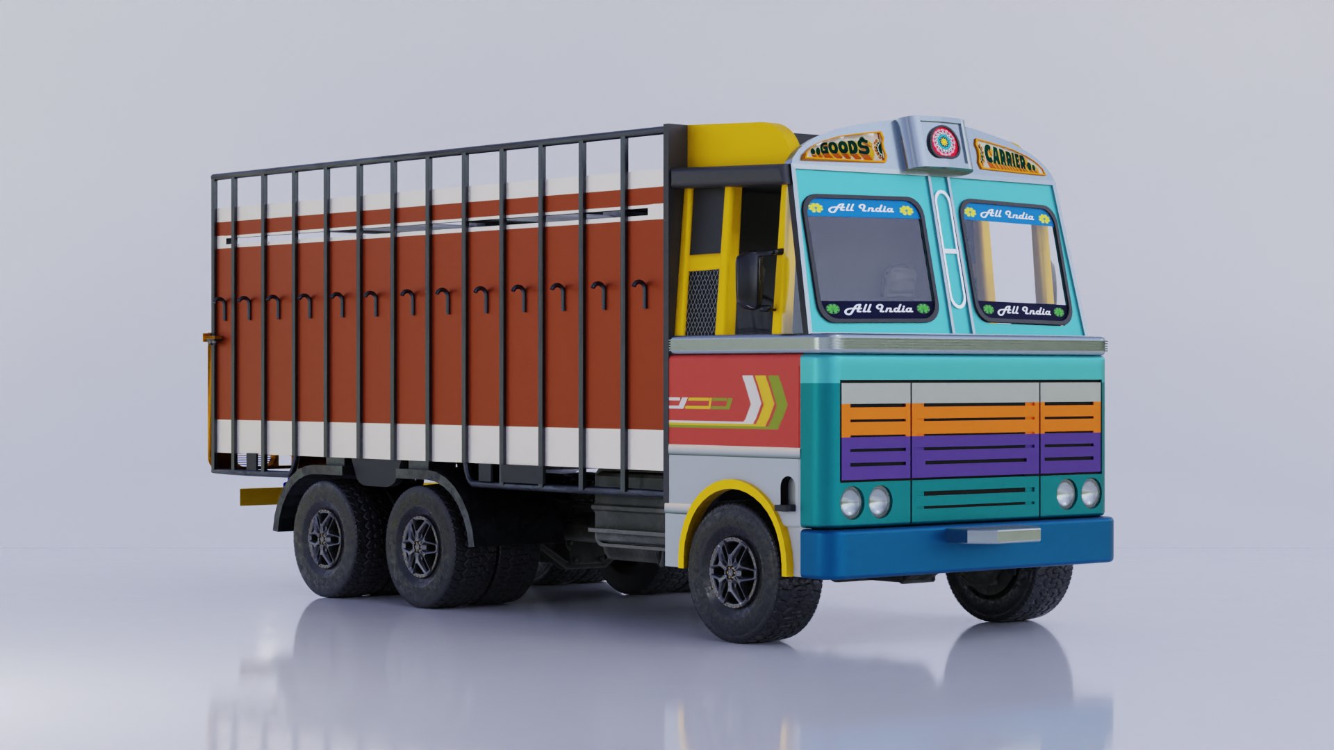 3D Indian Truck 3D Model - TurboSquid 2349495