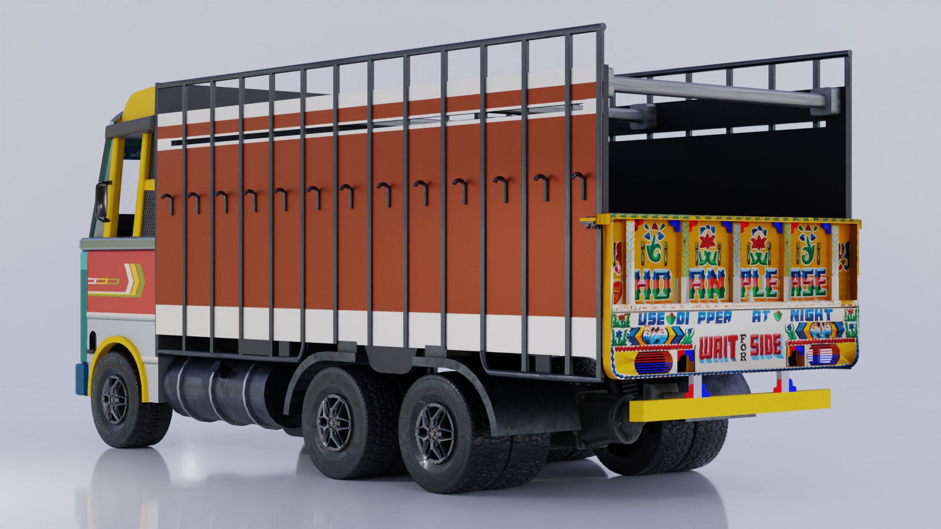 3D Indian Truck 3D Model - TurboSquid 2349495