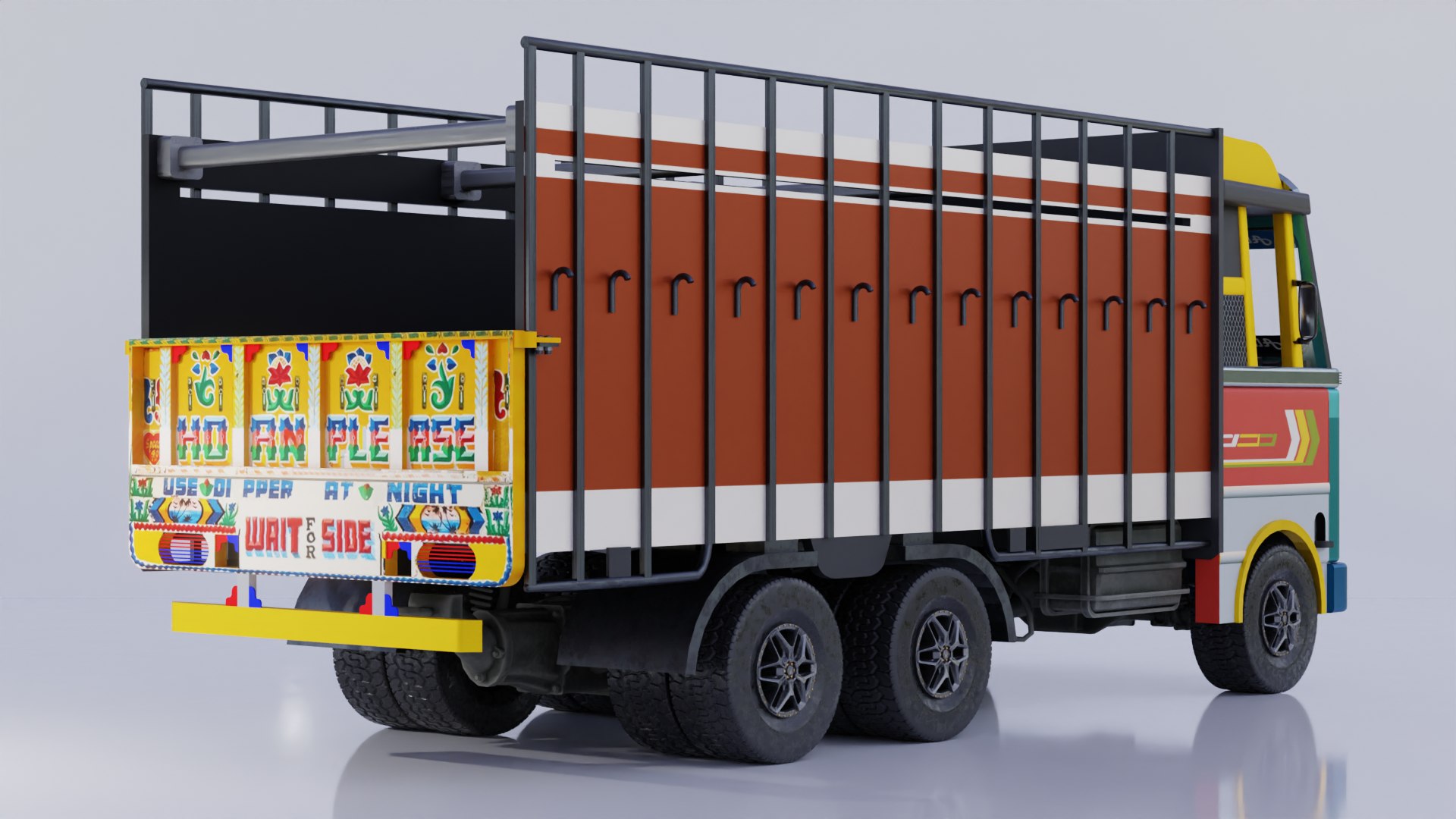 3D Indian Truck 3D Model - TurboSquid 2349495